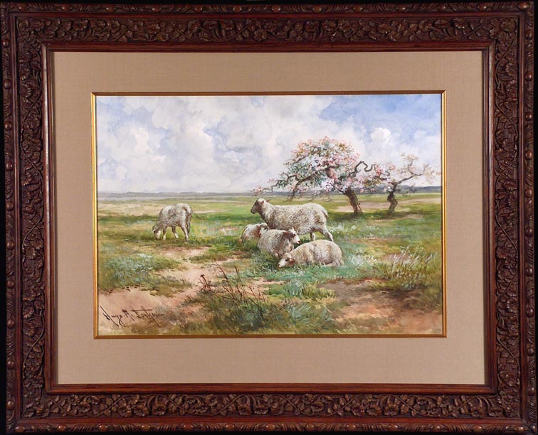Hugo Anton Fisher Sheep in Spring Meadow